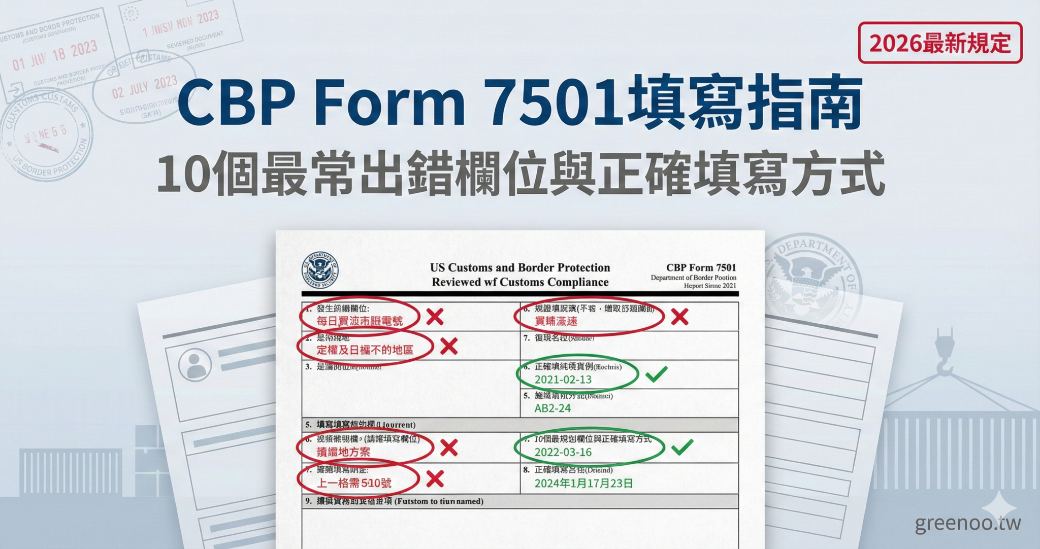 CBP Form 7501 Instructions：最常填錯的 10 個欄位與修正方式(2026)